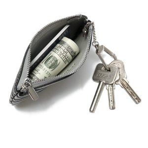 Daisy Rose | Bags | New Daisy Rose Grey Zebra Coin Purse Vegan Leather ...